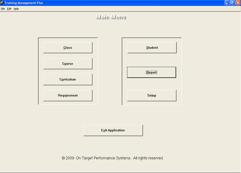 Training Management Plus Software, TMP, On Target Performance Systems ...