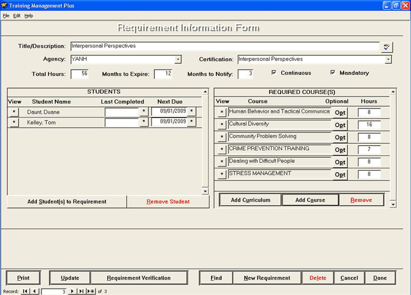 Training Management Plus Software, TMP, On Target Performance Systems ...